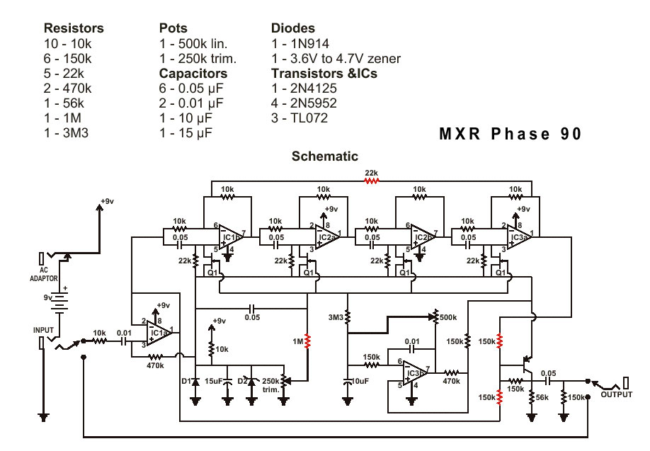 Efekt gitarowy MXR Phase 90 - brak sygnału na wyjściu