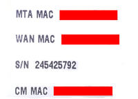 Modem Cisco EPC3925 - Co oznaczają adresy MAC: MTA MAC, WAN MAC, CM MAC?