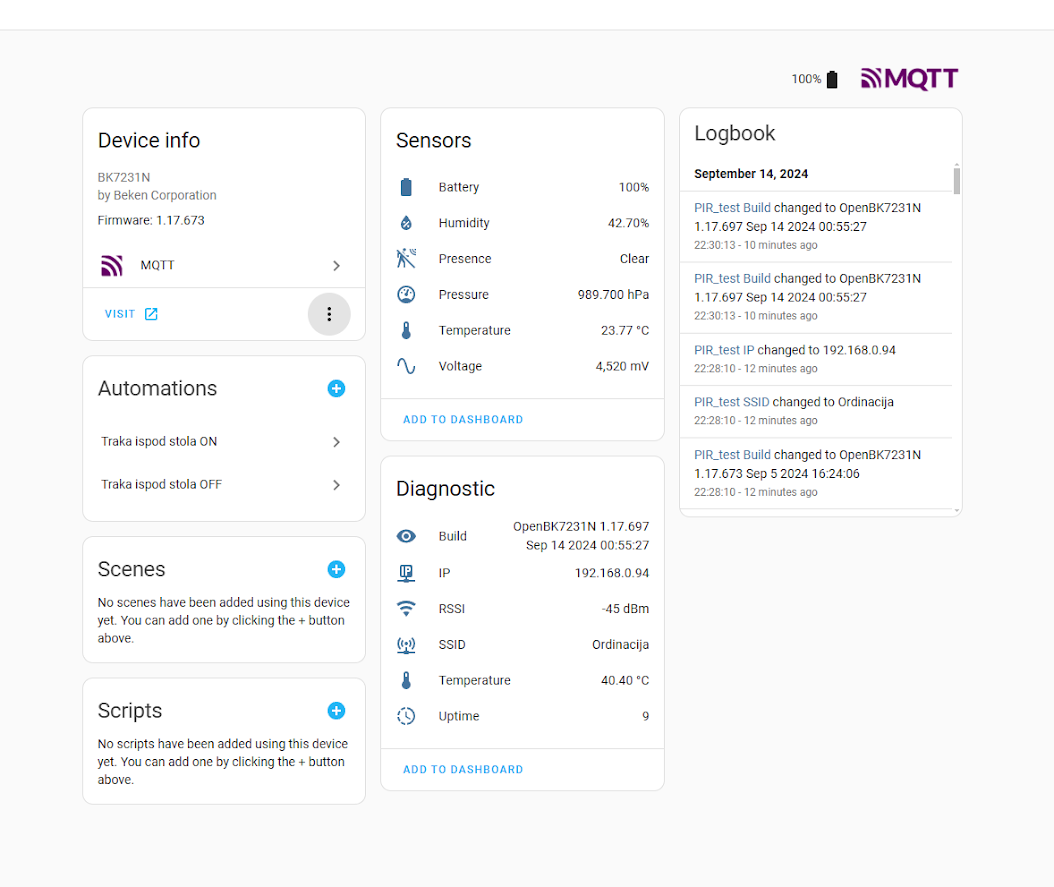 How to add BME280 to a smart device and send measurements to Home Assistant? OpenBeken