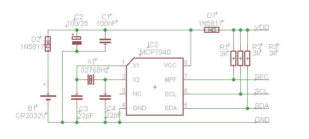 Zasilanie MCP7940 - czy moja propozycja jest lepsza?