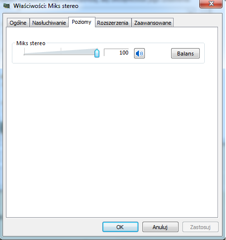 Stereo Mix w Windows 7 nie rejestruje mi żadnych dźwięków