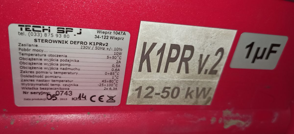 [Rozwiązano] Sterownik pieca DEFRO K1PRV2 nie działa wyświetlacz, nie ...