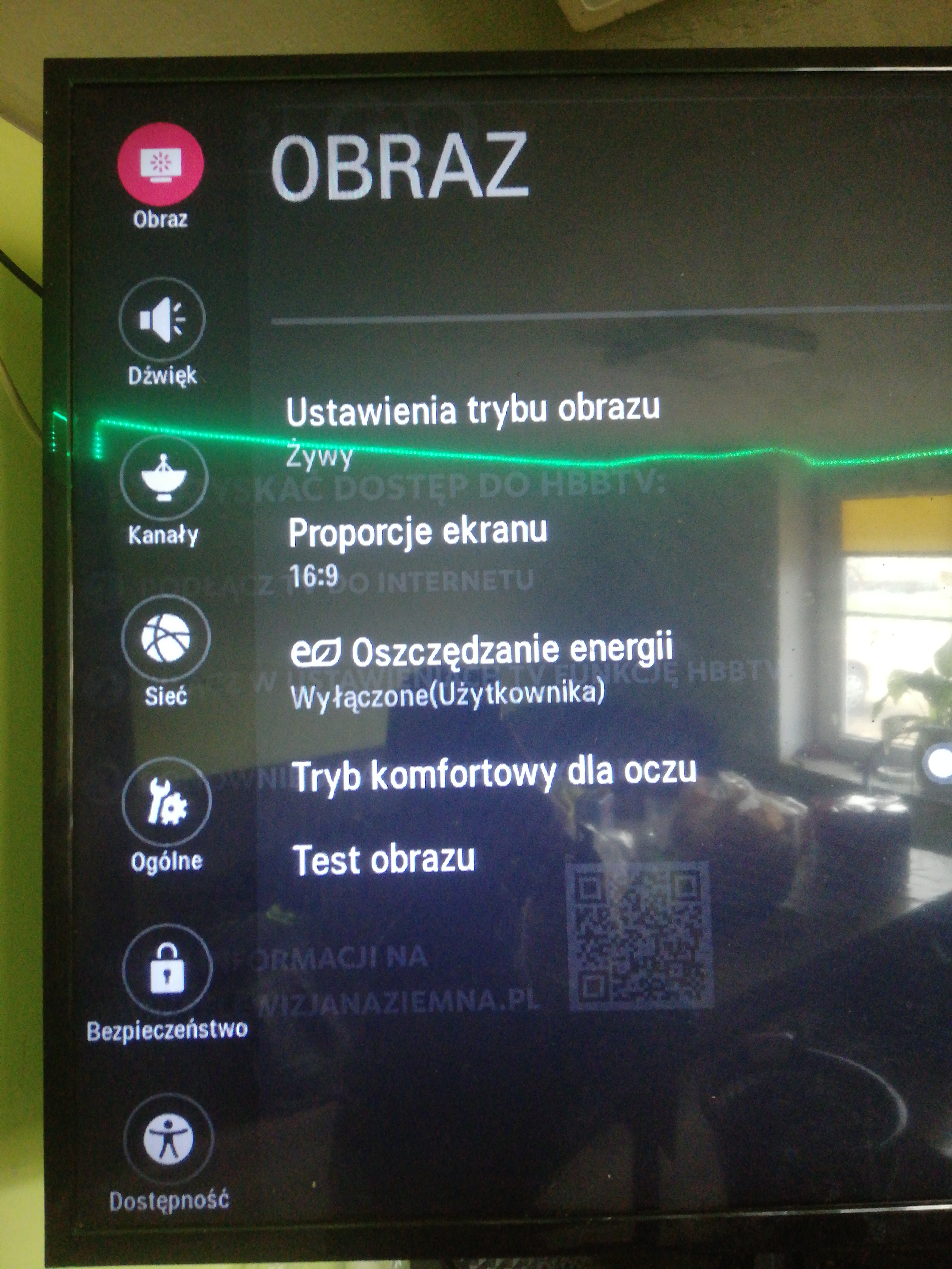 Dlaczego w telewizorze LG 49LH57 nie ma trybu HbbTV?