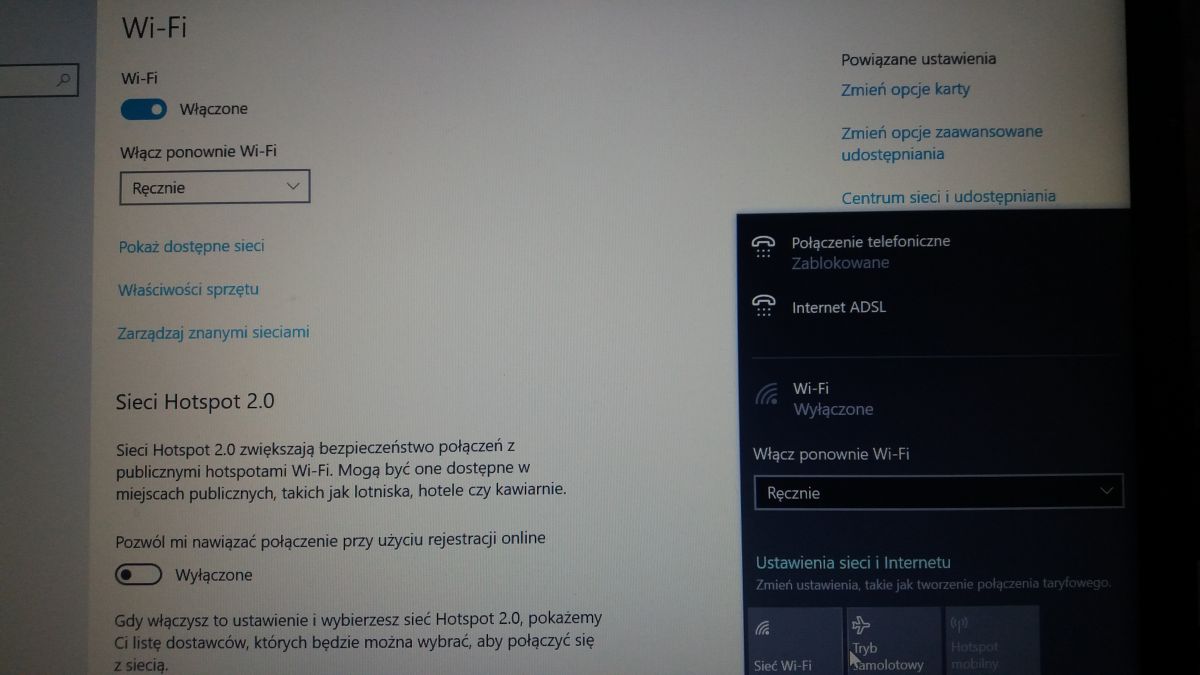 Brak wykrywanych sieci WiFi na laptopie z systemem Windows 10 mimo ...