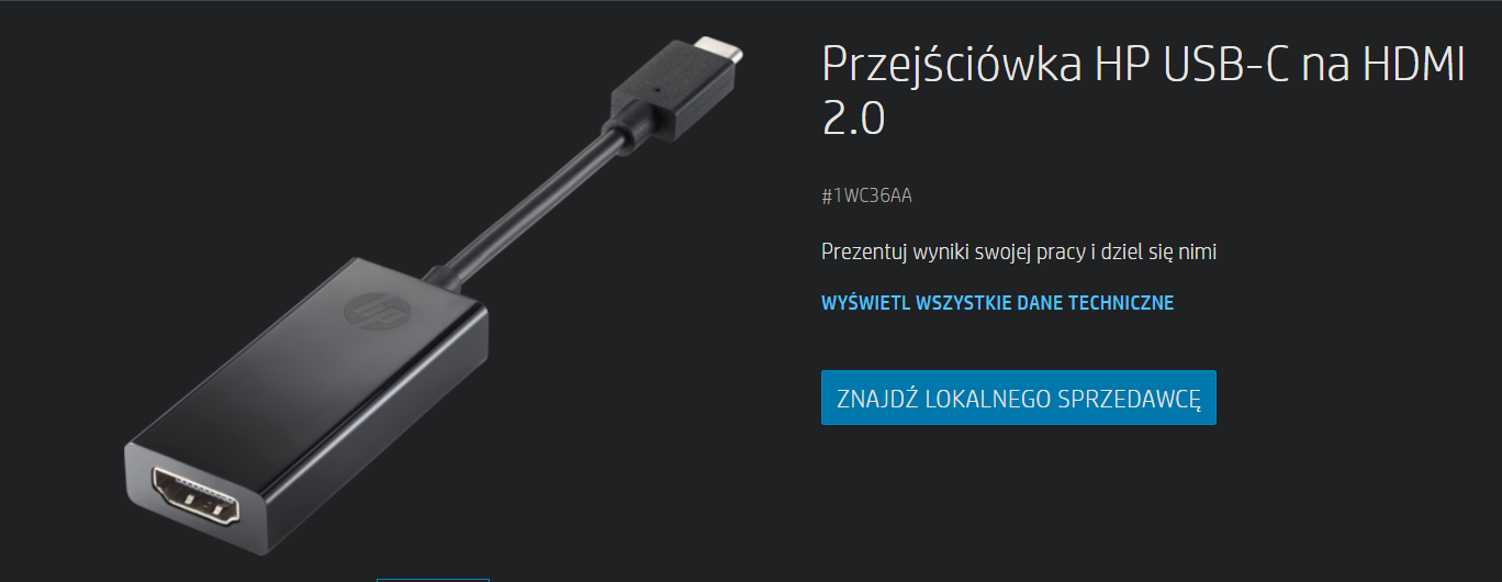 Podłączenie dwóch monitorów do laptopa HP Pavilion 15-cs2xxx przez USB ...