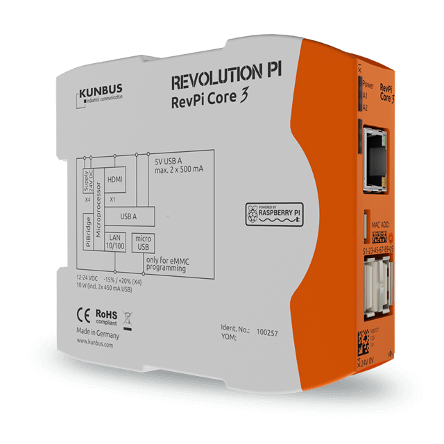 RevPi Core 3 - oparty o Raspberry Pi Compute Module 3 komputer IPC