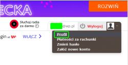 Poczta WP - lokalizacja pomocniczego emaila w ustawieniach odzyskiwania ...