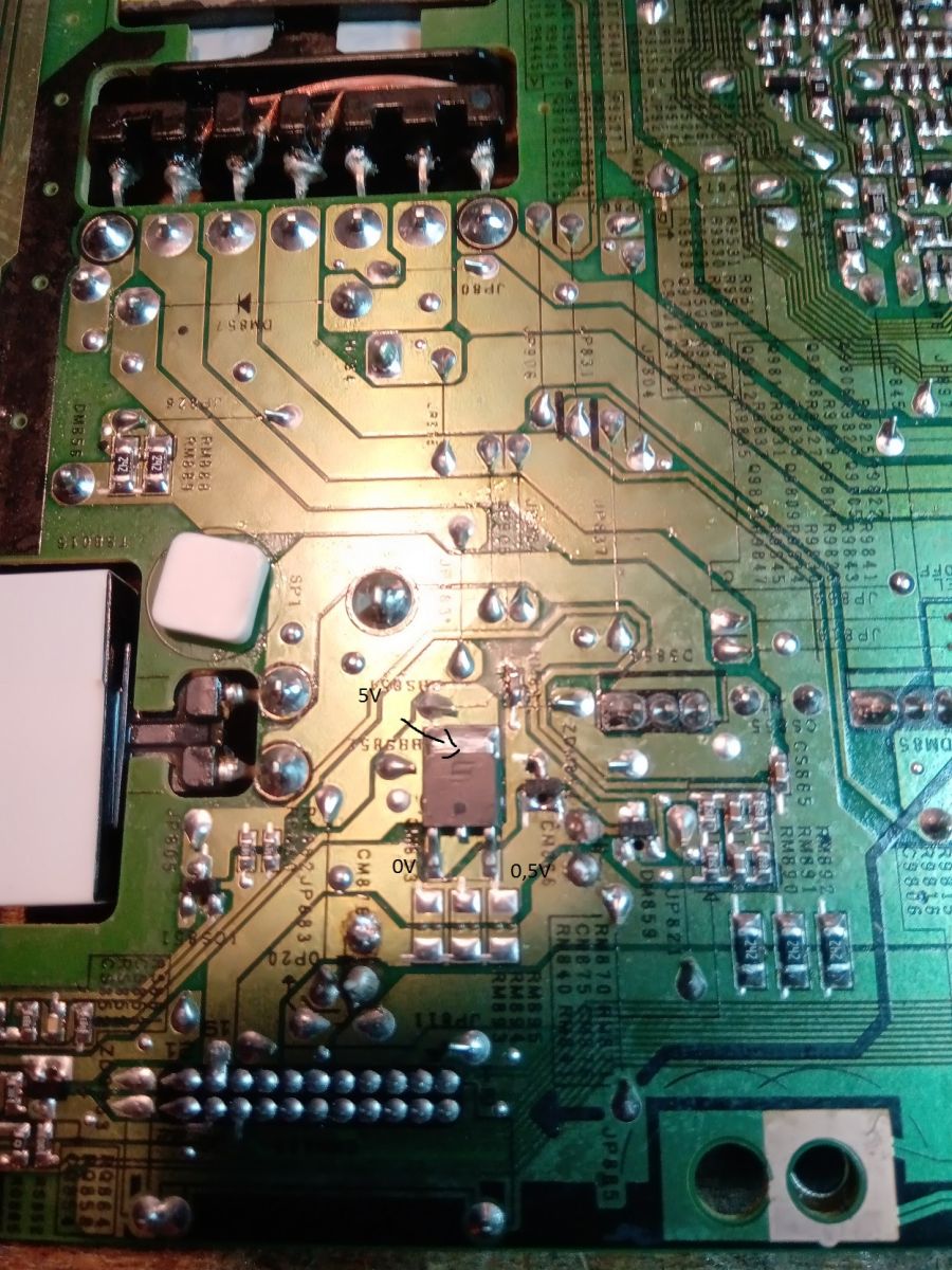Samsung UE55D8005 - Brak napięcia B5V, diagnoza płyty BN41-01622C i ...