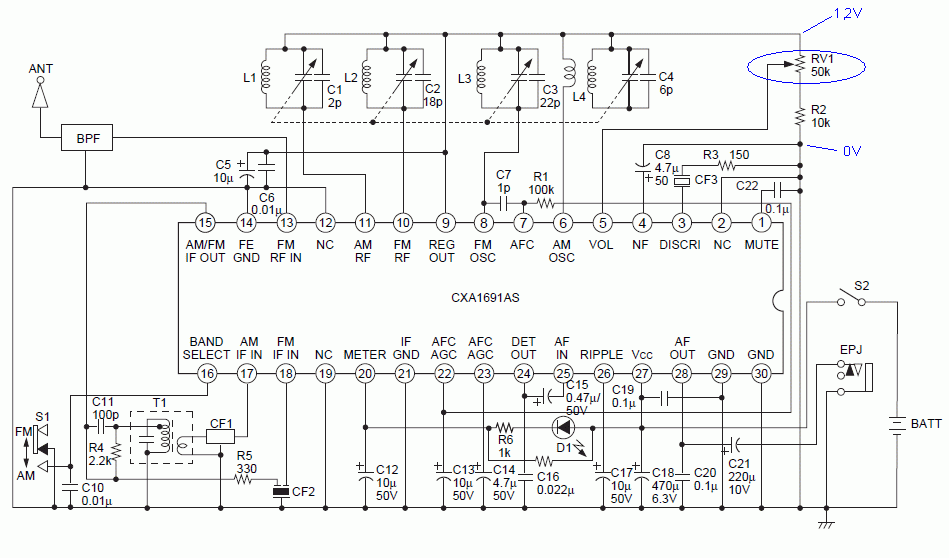 Микросхема cxa1238s схема подключения