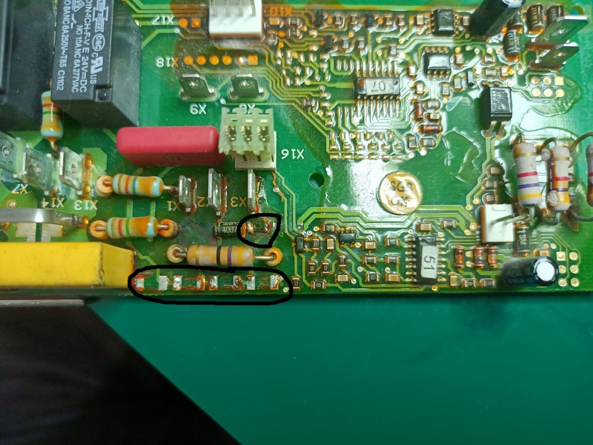 FLEX VCE 45 L AC - Identyfikacja brakujących elementów elektroniki