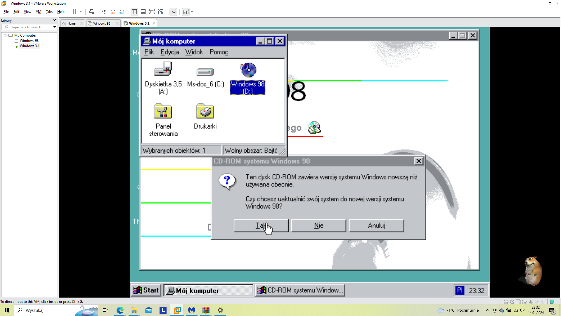 Jak znaleźć klucz produktu do uaktualnienia Windows 98 FE PL?