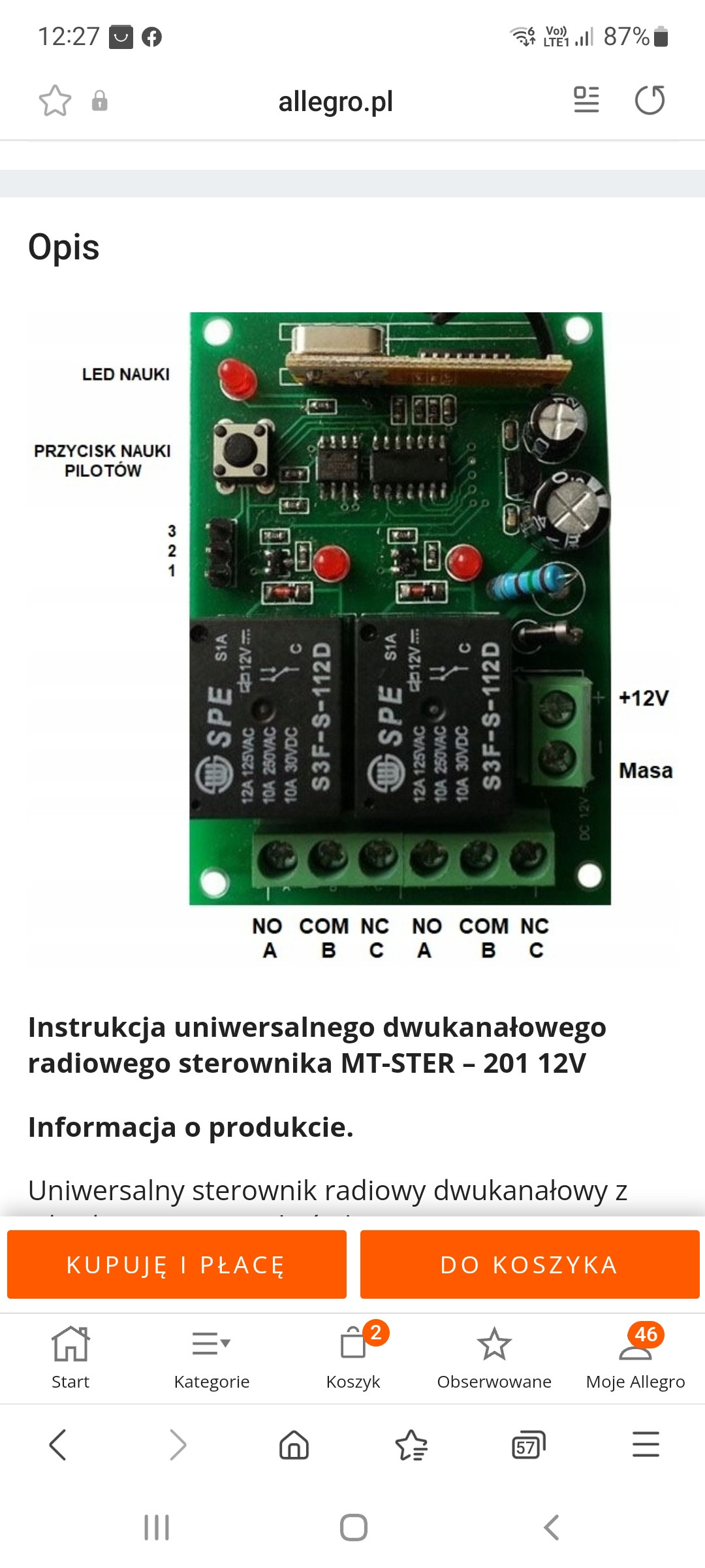 Sterownik 12V - Podłączenie sterowania masą, przepustnica wydechu ...