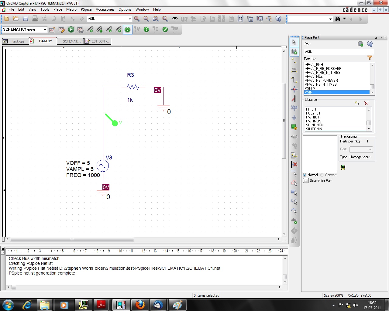 Solved Pspice Vsin Source Gives Distorted Wave Form Please Help 9729