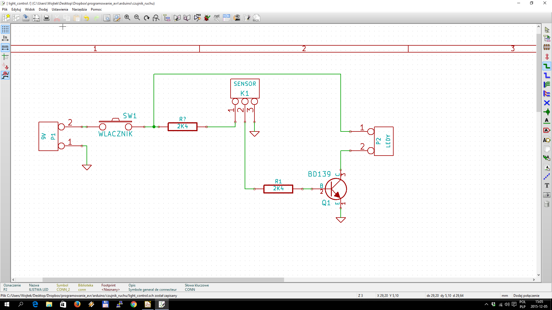 sterowanie oświetleniem LED poprzez czujnik ruchu...