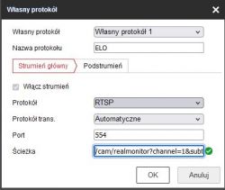 Konfiguracja RTSP z kamery Imou do rejestratora Hikvision DS-7608NXI-K1