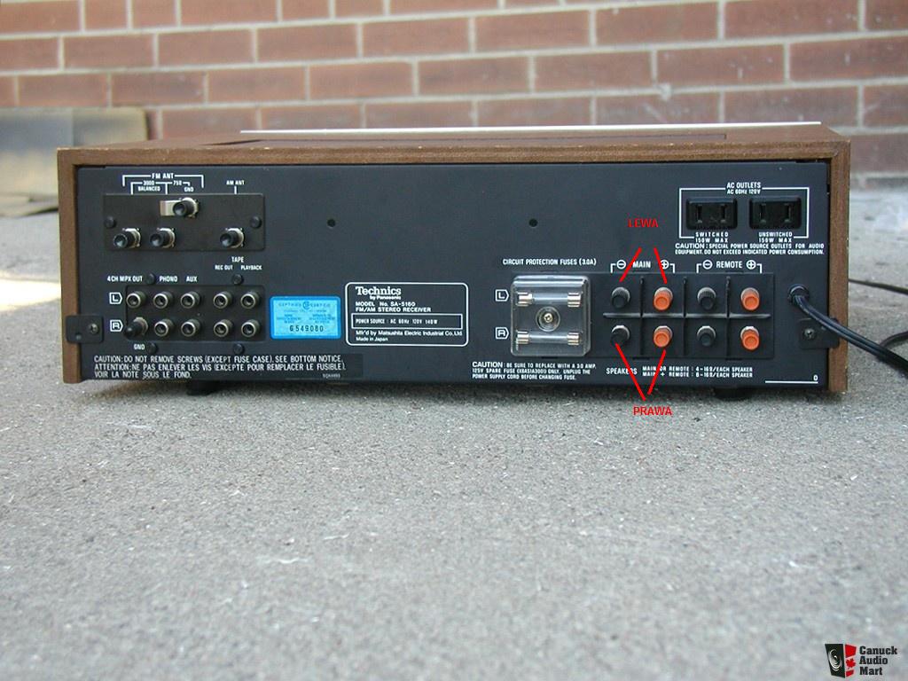TECHNICS SA-5160 jak prawidłowo podłączyć kolumny