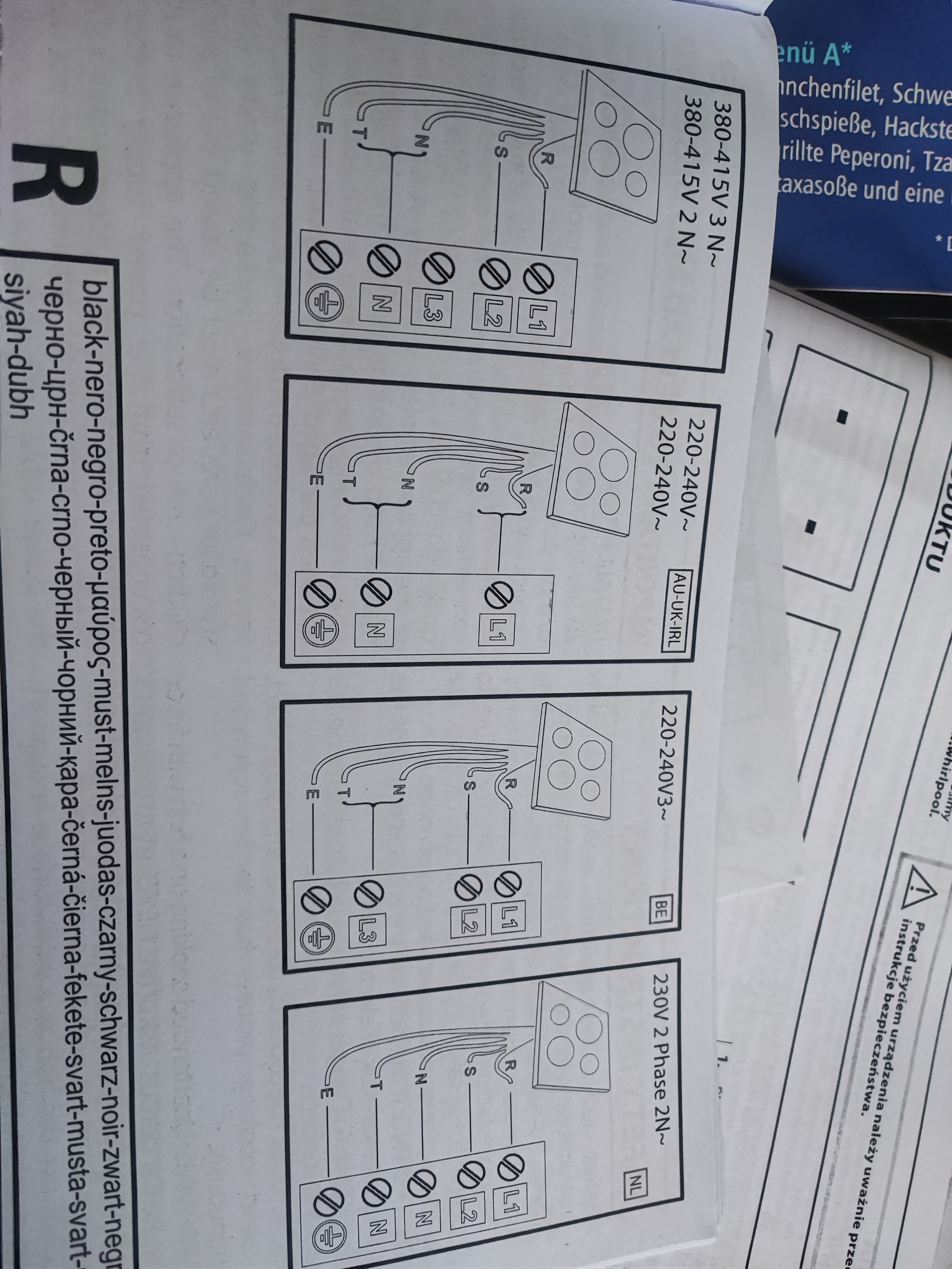 Whirlpool SMO 658C/NE podłączenie płyty pod 2/3 fazy - interpretacja ...