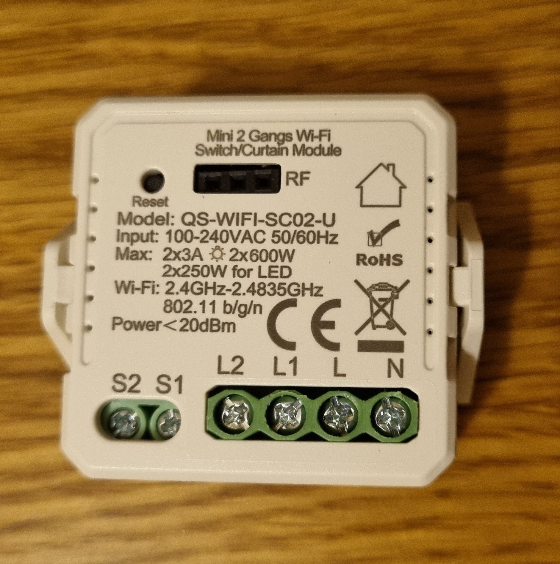 [BK7231N/CBLC5] Mini Wi-Fi Curtain/2 Gangs switch module (with ...