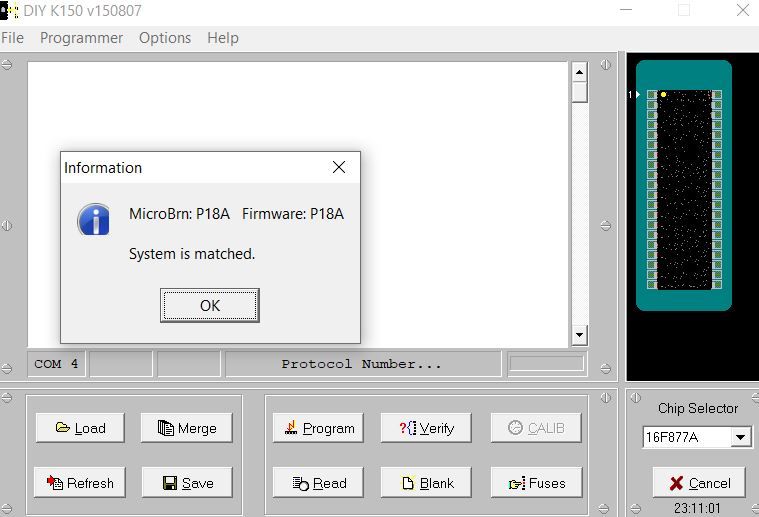 Programator PIC K150: Jak poprawnie odczytać wsad z MCU PIC18F877A na ...