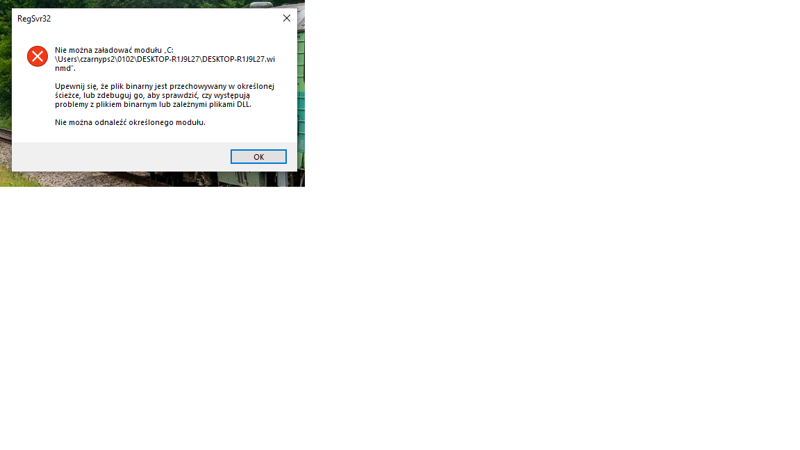 RegSvr32 - Błąd ładowania modułu .winmd na Windows 10 64-bit