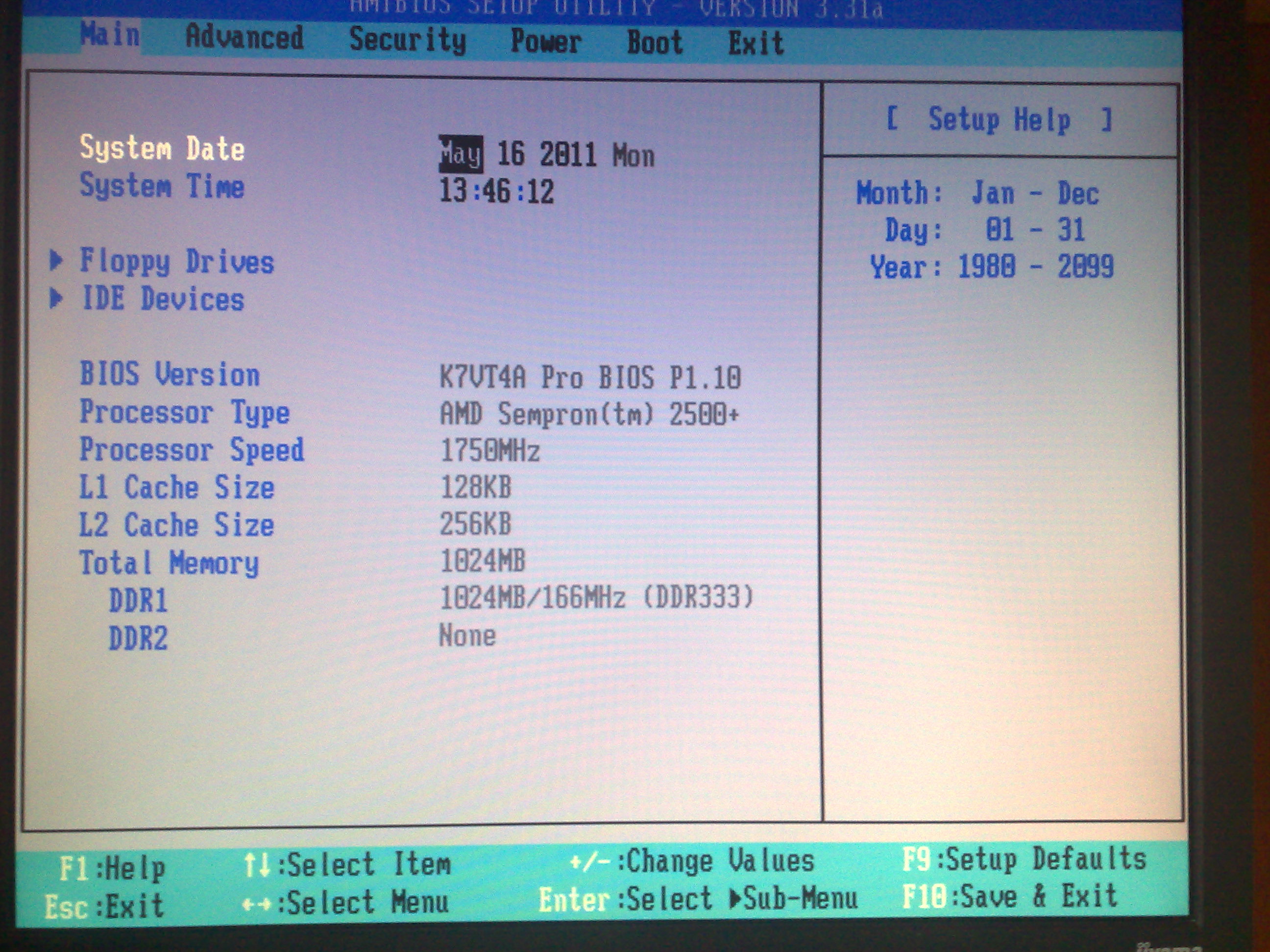 Asrock K7VT4A Pro nie wykrywa nowej kości RAM DDR 1GB PC3200 Goodram