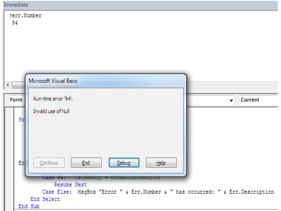 VBA, Excel - Obsługa błędów nie przychwytuje błedu