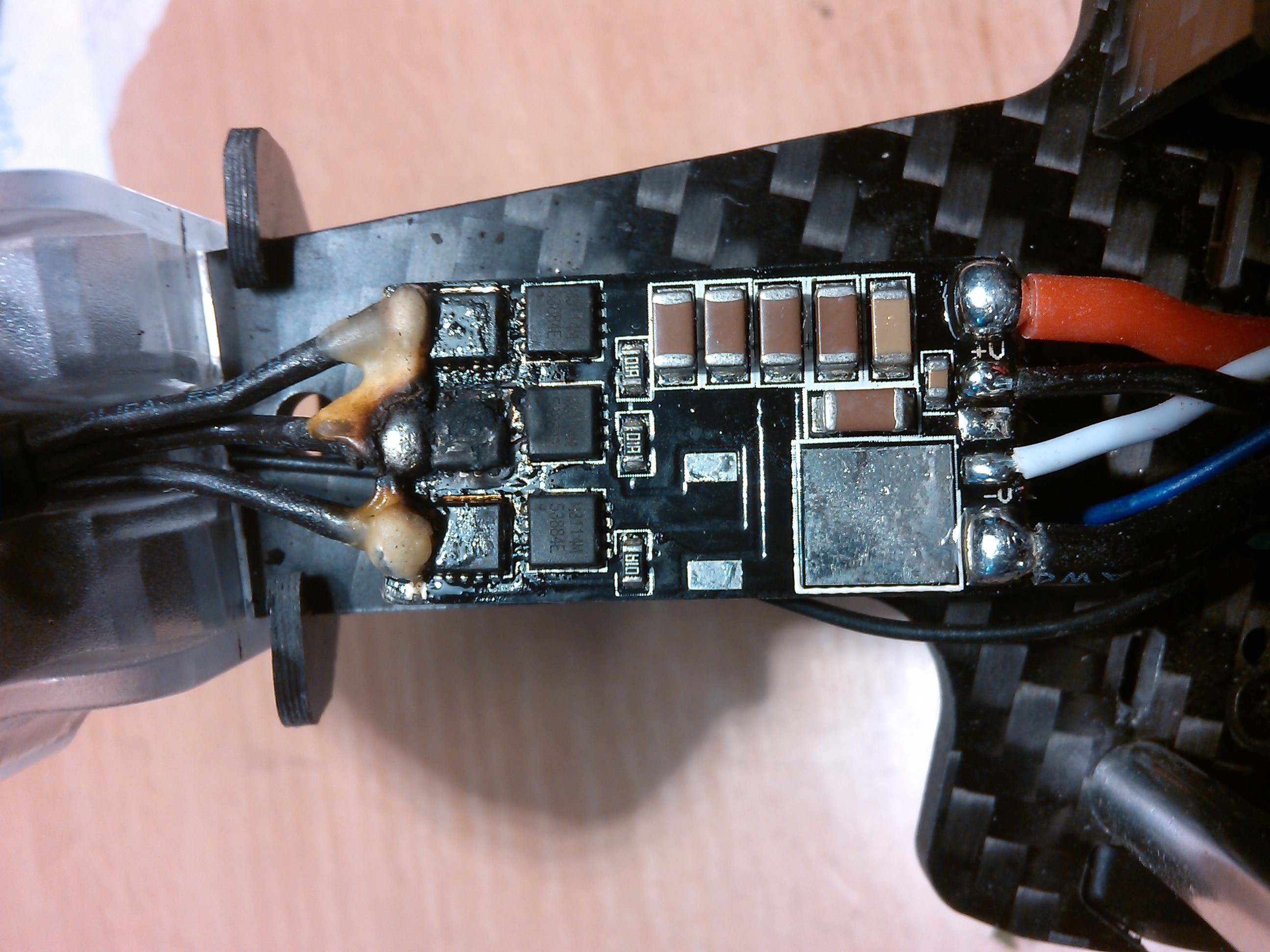 Eachine Falcon 210 spalony ESC flycolor fairy 30A mosfet