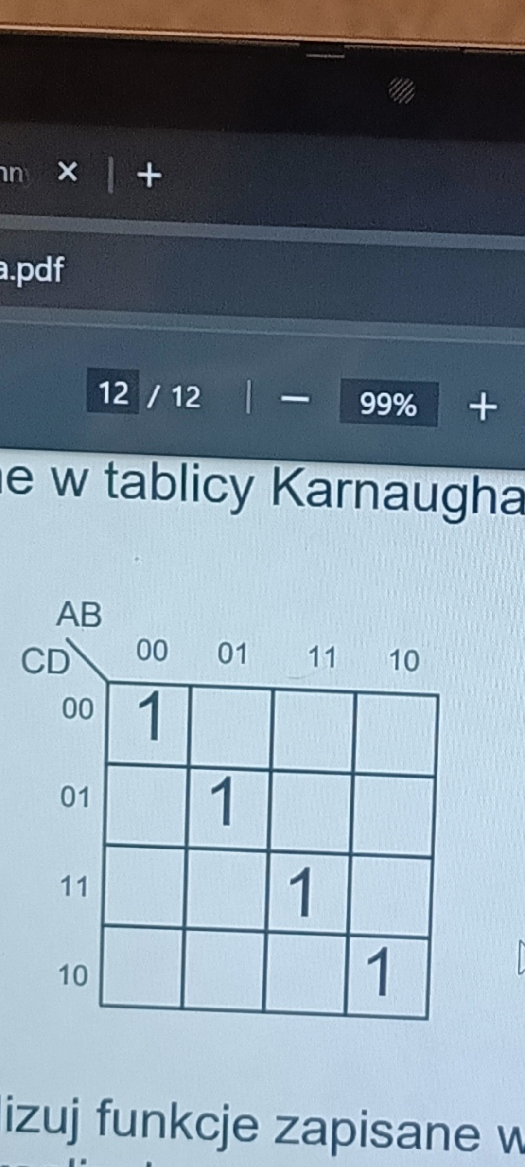 Minimalizacja układu logicznego po skosie - jakie bramki użyć?