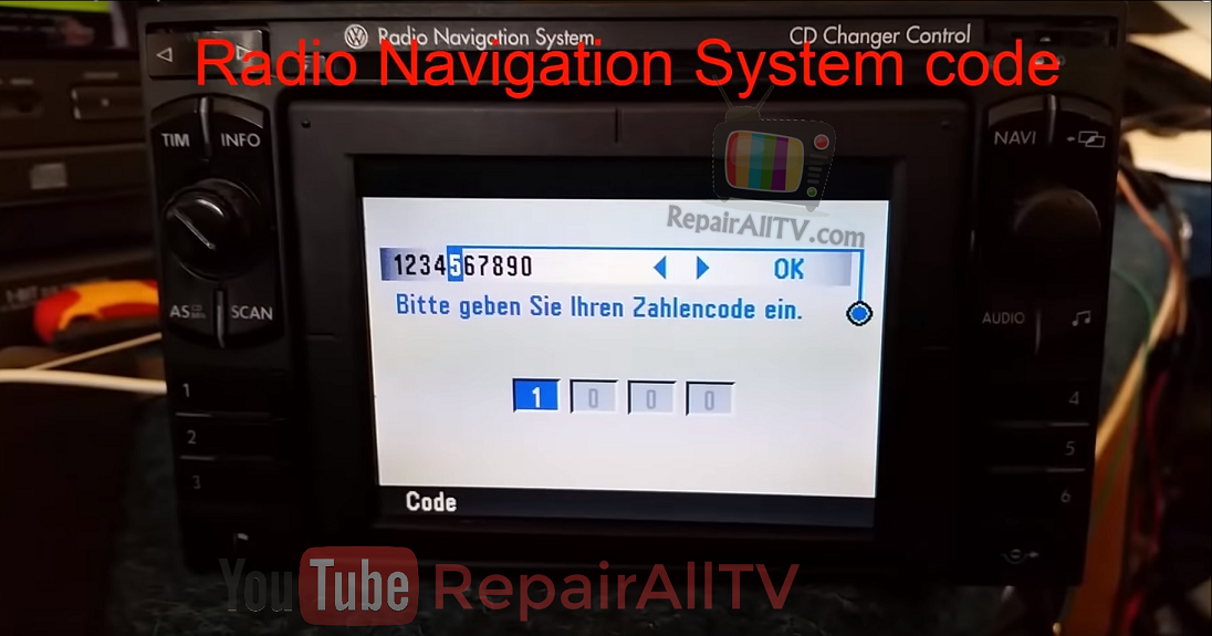 Volkswagen Radio Navigation System VWZ1Z7 3B0 035 191 A