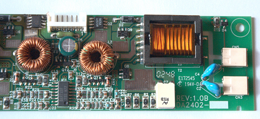 Neovo S-18 inverter na ba9741f po wymianie tranzystora miga