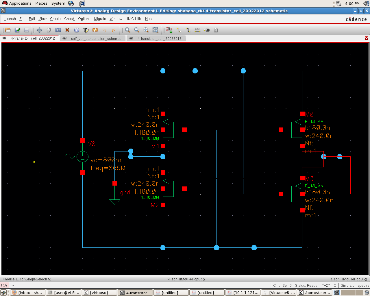 MOS rectifier - Ripple elimination in 4- transistor cell structure ...