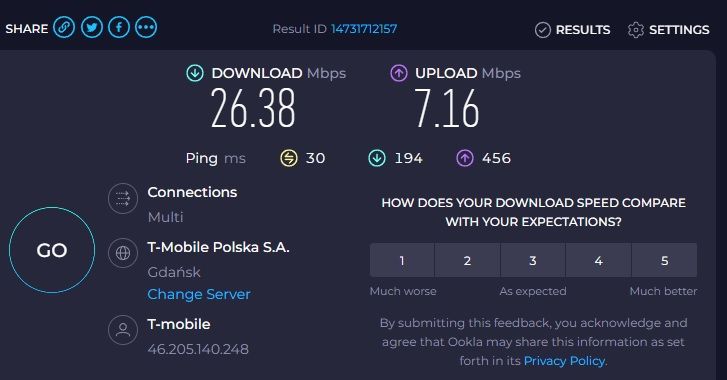 Lokalizacja ZTE MF258K pomiędzy dwoma BTS-ami vs. odizolacja oraz wybór ...