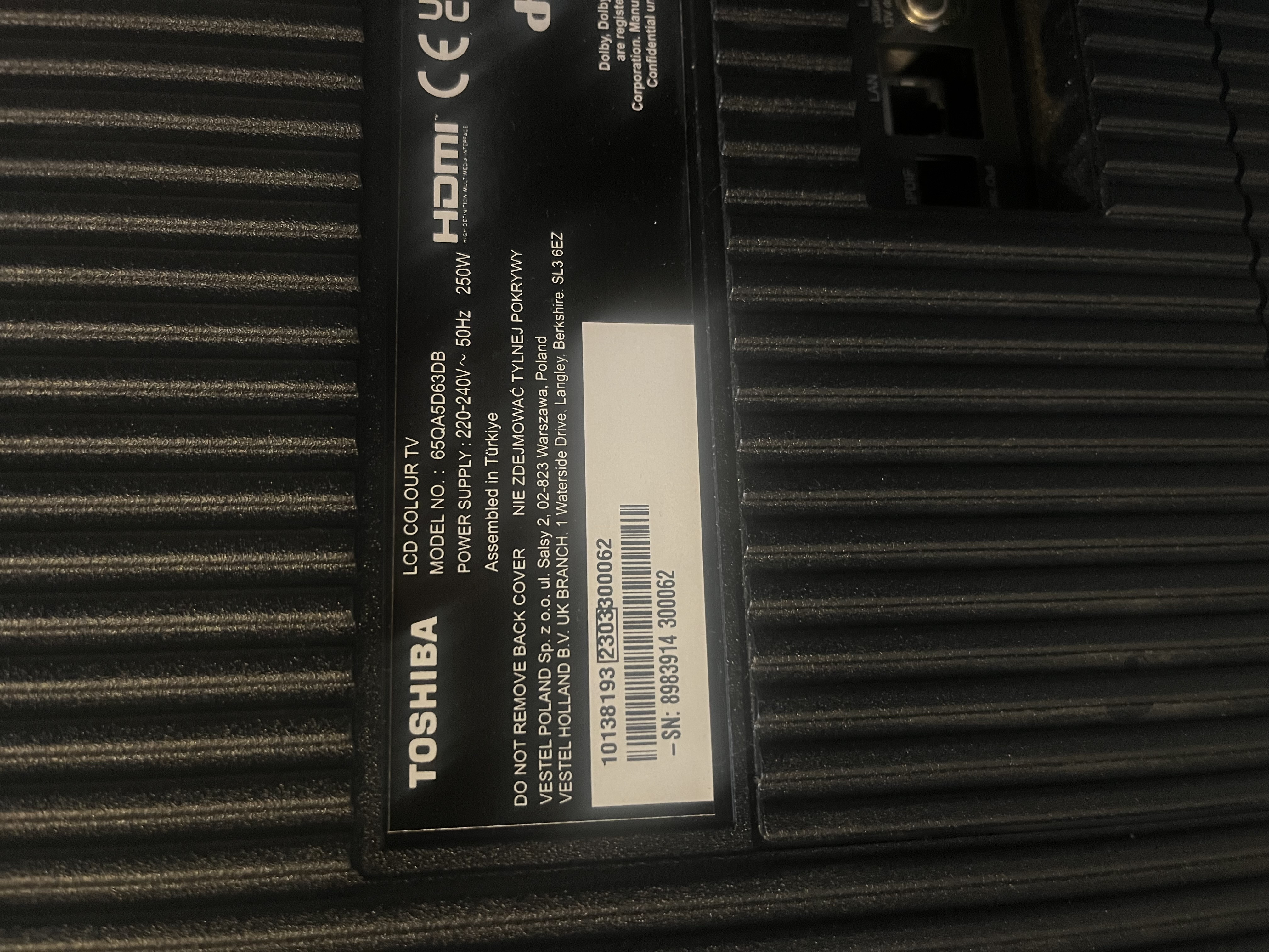Firmware Request for 65QA5D63DB with VES650QNTH-P2-Z01 Panel to Fix ...