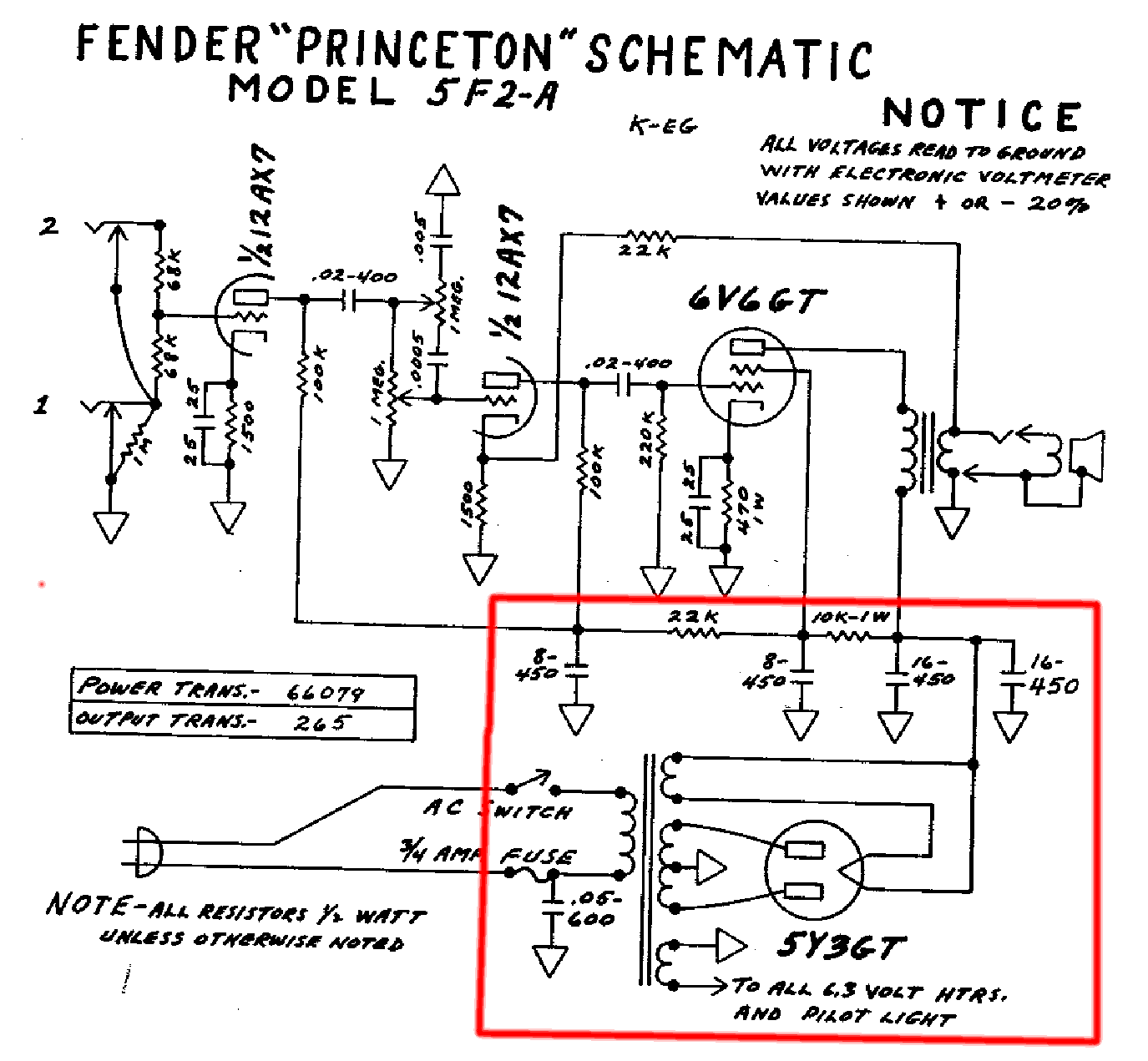 Wzmacniacz Fender princeton 5F2A z modyfikacjami - elektroda.pl