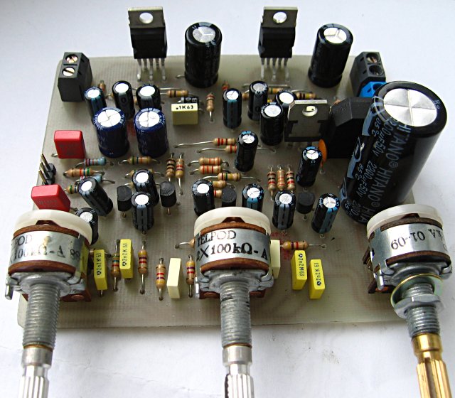 Wzmacniacz 2x15 TDA2030 - nie działa regulacja tonów i głośności