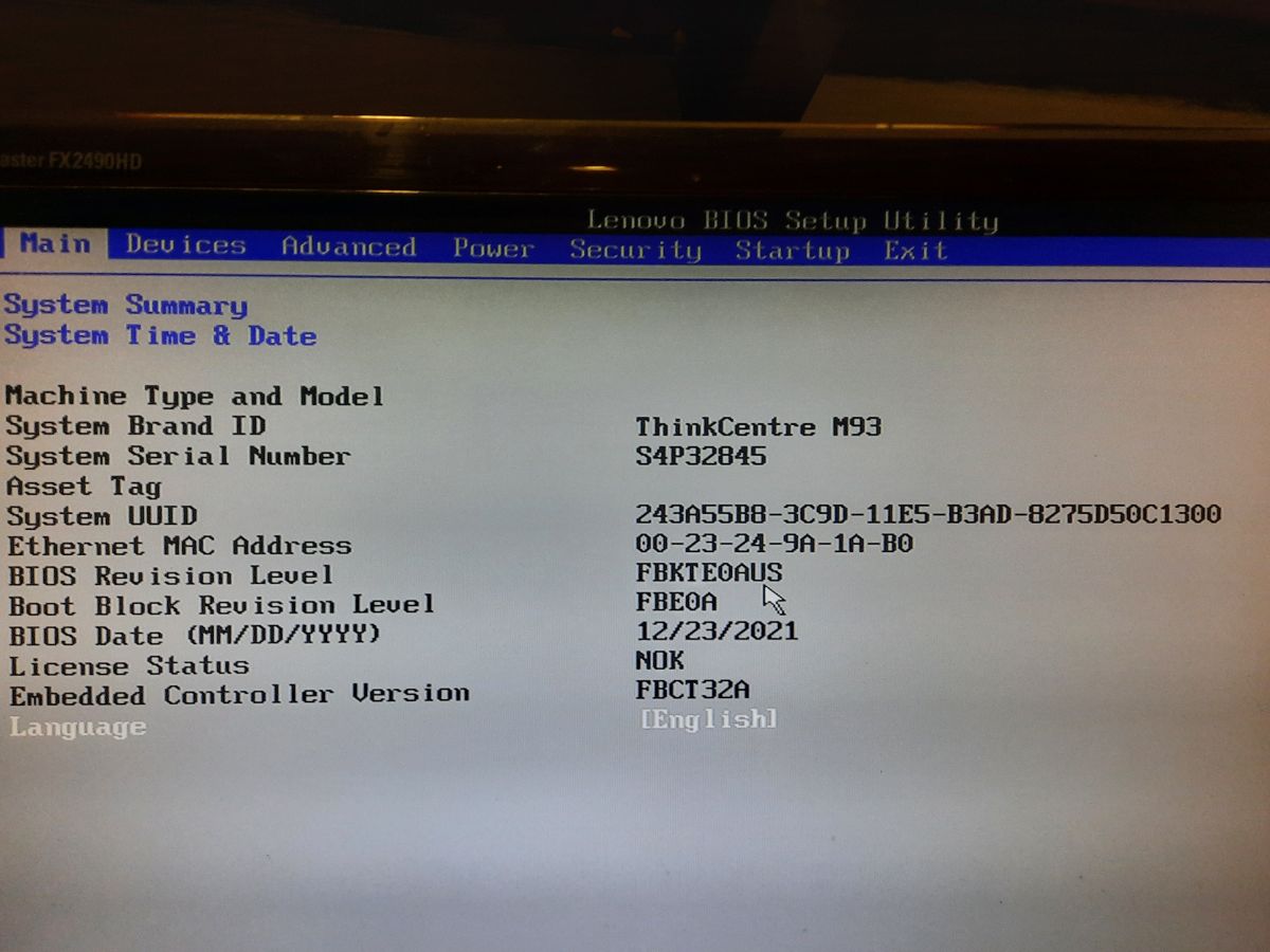 Opis BIOS dla Lenovo ThinkCentre M93p i innych modeli ThinkCentre ...