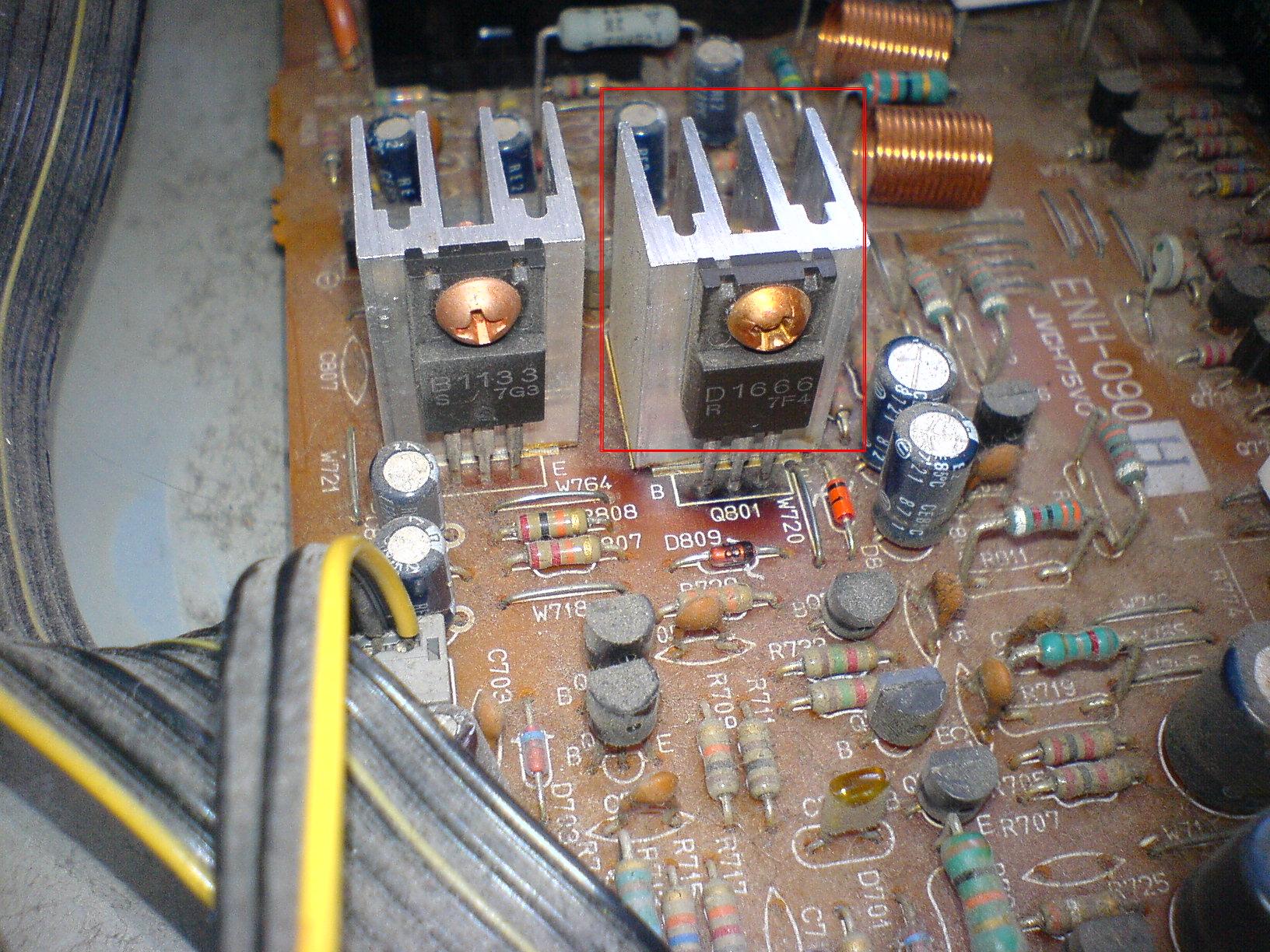 Wzmacniacz JVC AX-550 (Wysoka temperatura tranzystora)