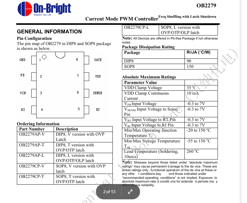 Układ OB2279CP do zasilacza subwoofera JBL - poszukiwane zamienniki ...