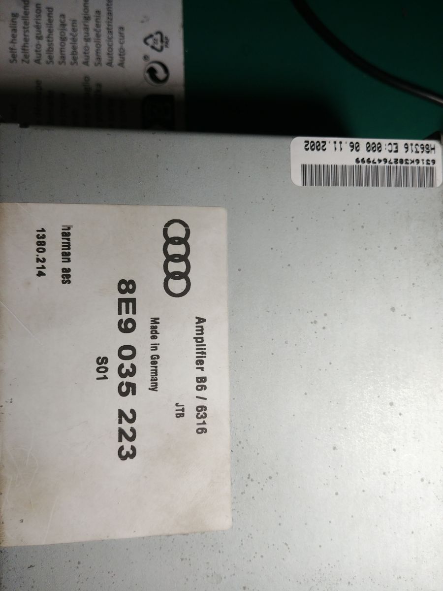 Audi A4 B6 2002 Avant - Wzmacniacz działa tylko z dodatkowym głośnikiem