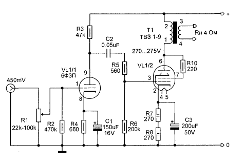 Wzmacniacz na PCL82 - Prośba o sugestie i e.w. poprawą schematu.