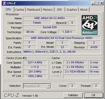 Dwa rdzenie a wykrywa tylko jeden AMD Athlon 64X2 4400