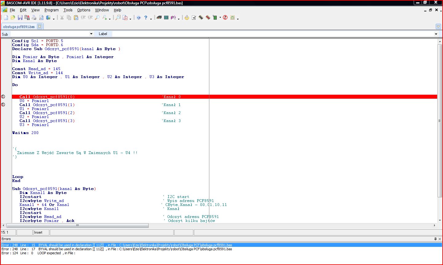 Błąd kompilacji w BASCOM-AVR przy użyciu funkcji CALL - jak go naprawić?
