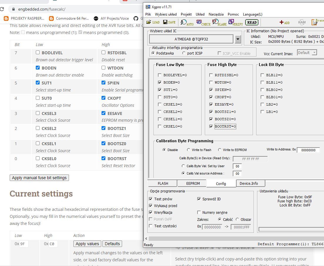 [Rozwiązano] Programowanie Atmega8 SMD: TL-866II Plus, adapter, AVRDude ...