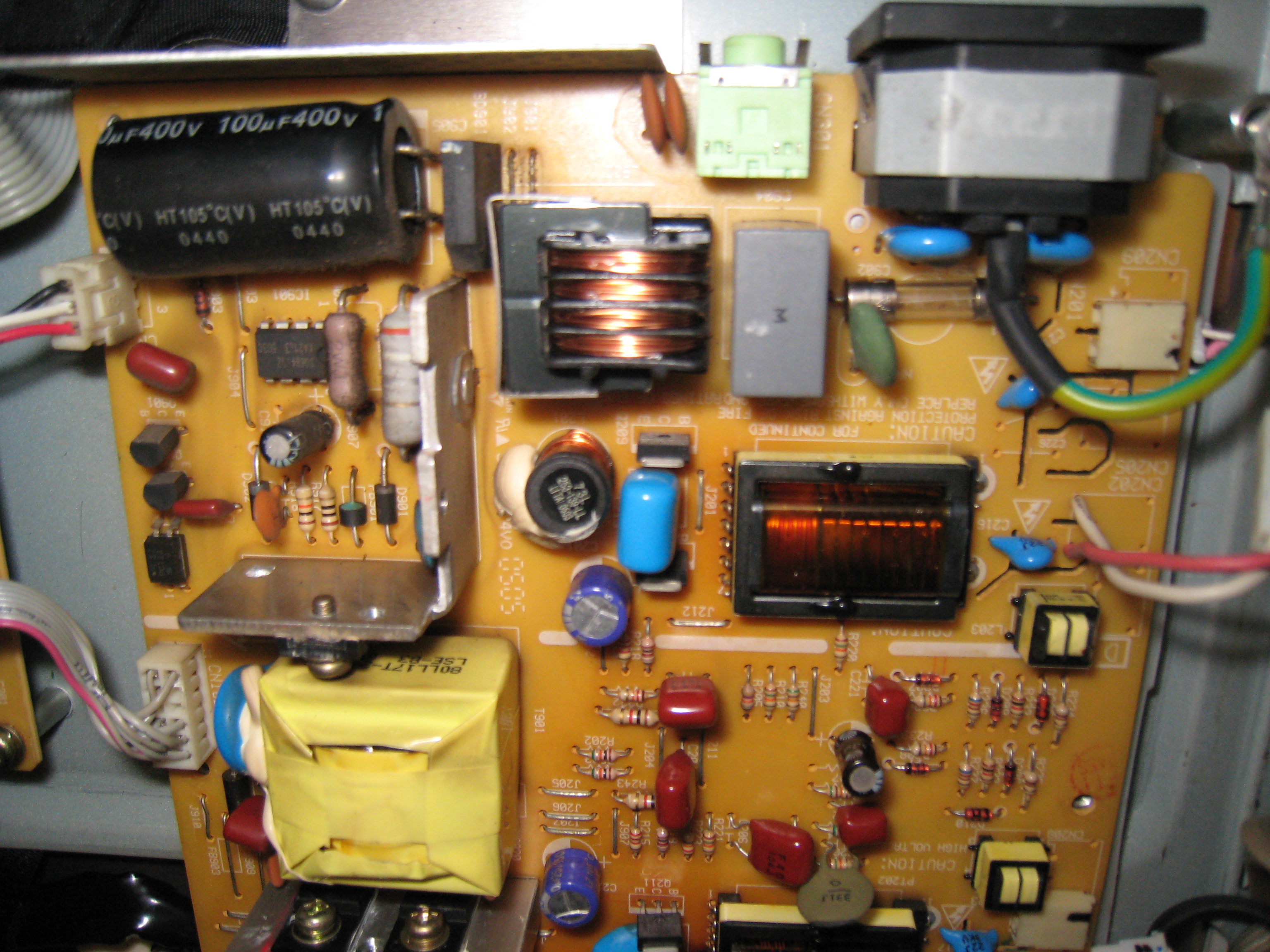 AOC LM725 - monitor nie włącza się, mruga dioda, słychać pykanie