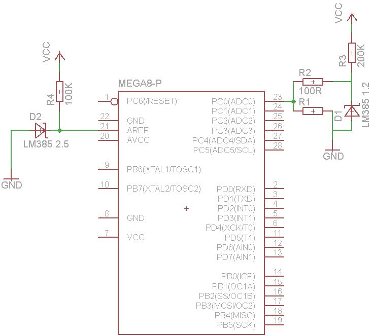 [atmega8] [atmega8][bascom] Jak mierzyć rezystancję 20-70 Ohm z ADC i LM385?