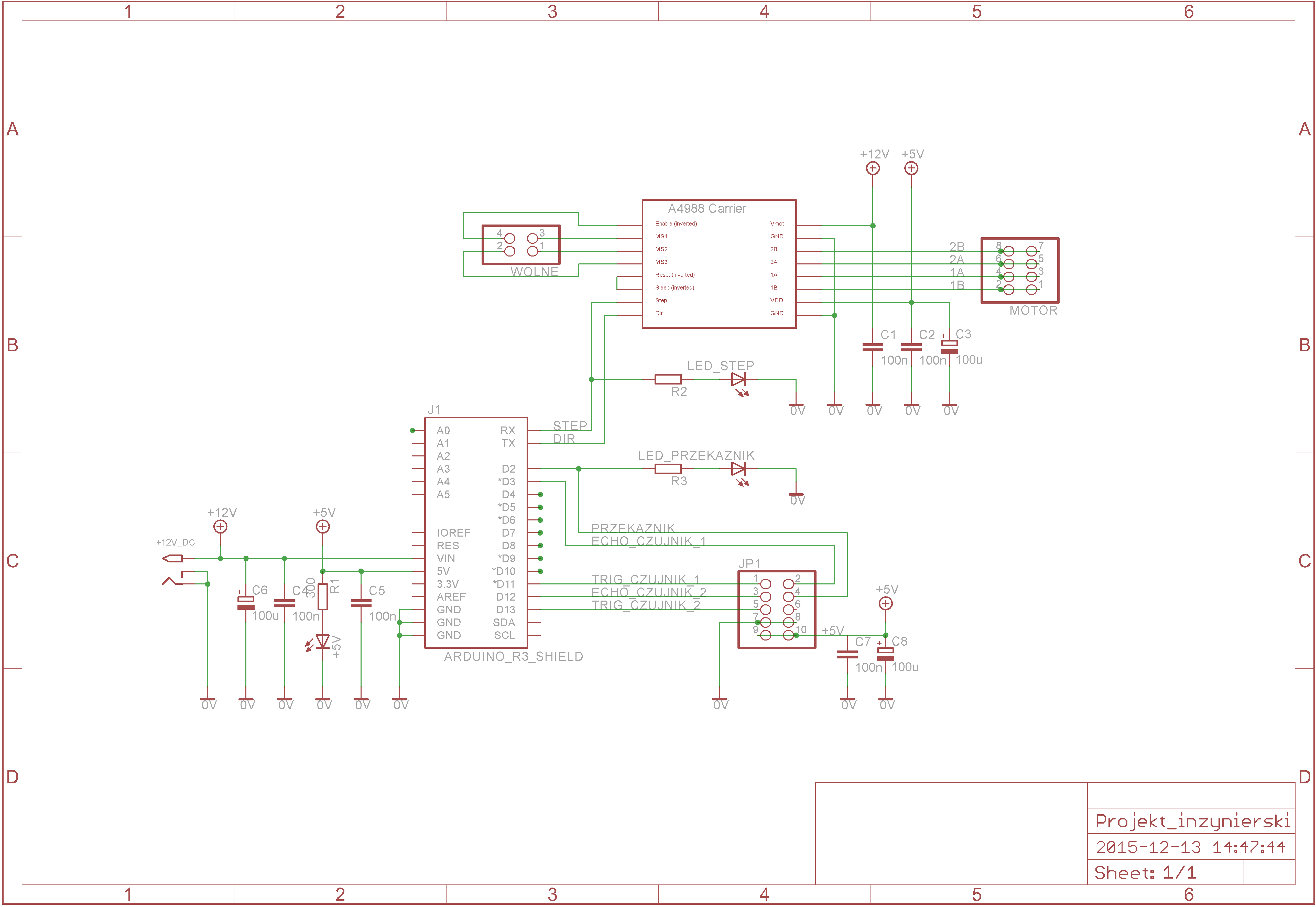 Projekt PCB do Arduino: sterowanie silnikiem krokowym, przekaźnikiem i ...