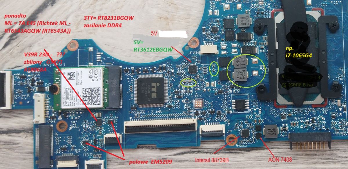 [Rozwiązano] HP 15cs-3004nw płyta DAG7BLMB8D0 - całkowicie martwy