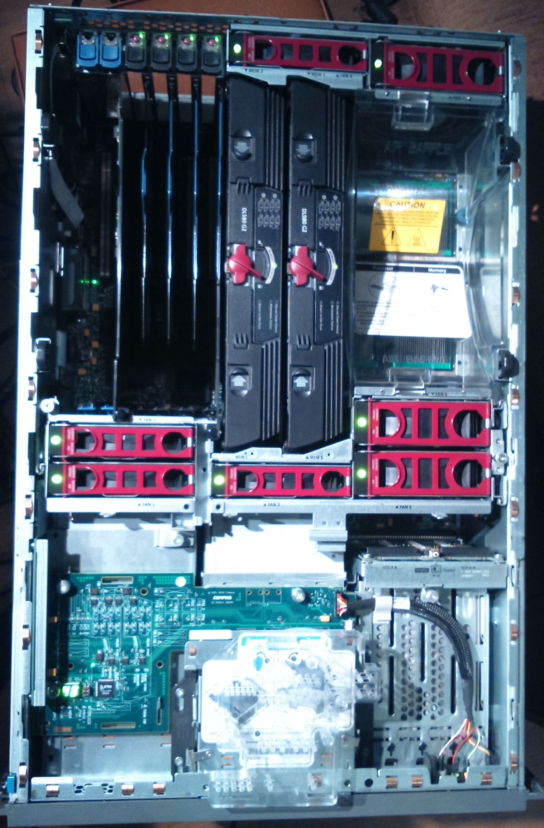 HP Proliant DL580 G2 - brak sygnału na monitorze po dłuższym nieużywaniu