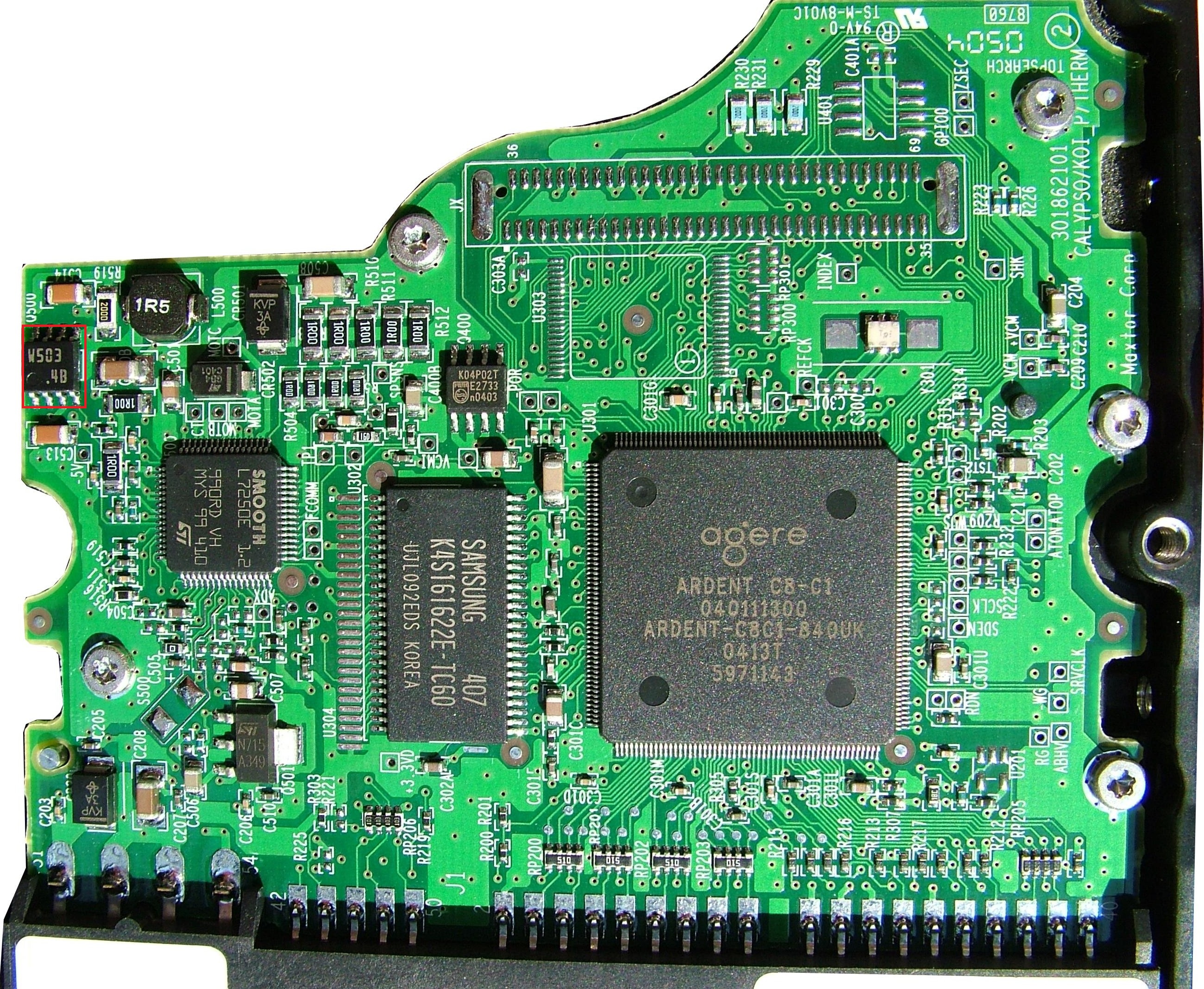 Padła elektronika (F4FYA) w Dysku Maxtor DiamondMax Plus 9 80GB