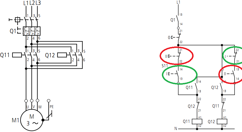Jak działa sterowanie silnikiem trójfazowym w lewo i prawo?